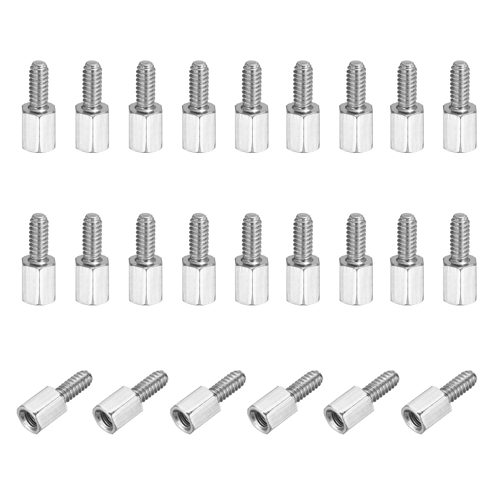 48 Pcs 4-40x6mm+7mm Male Female Hex Standoff, Nickel Plated Iron PCB ...