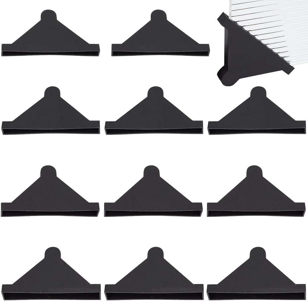 48 Pcs 4 Size Plastic Corner Protectors Black Triangle Edge Corner ...