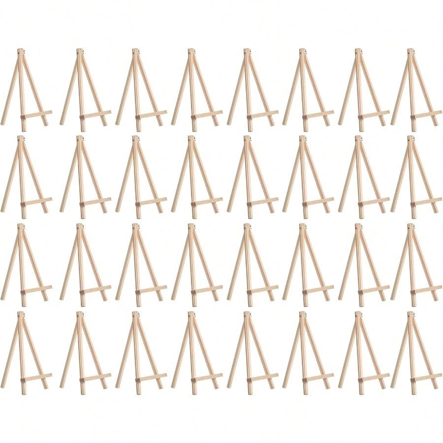 48 Pcs 8 Inch Mini Easels For Display Wood Canvas Stand Bulk For ...