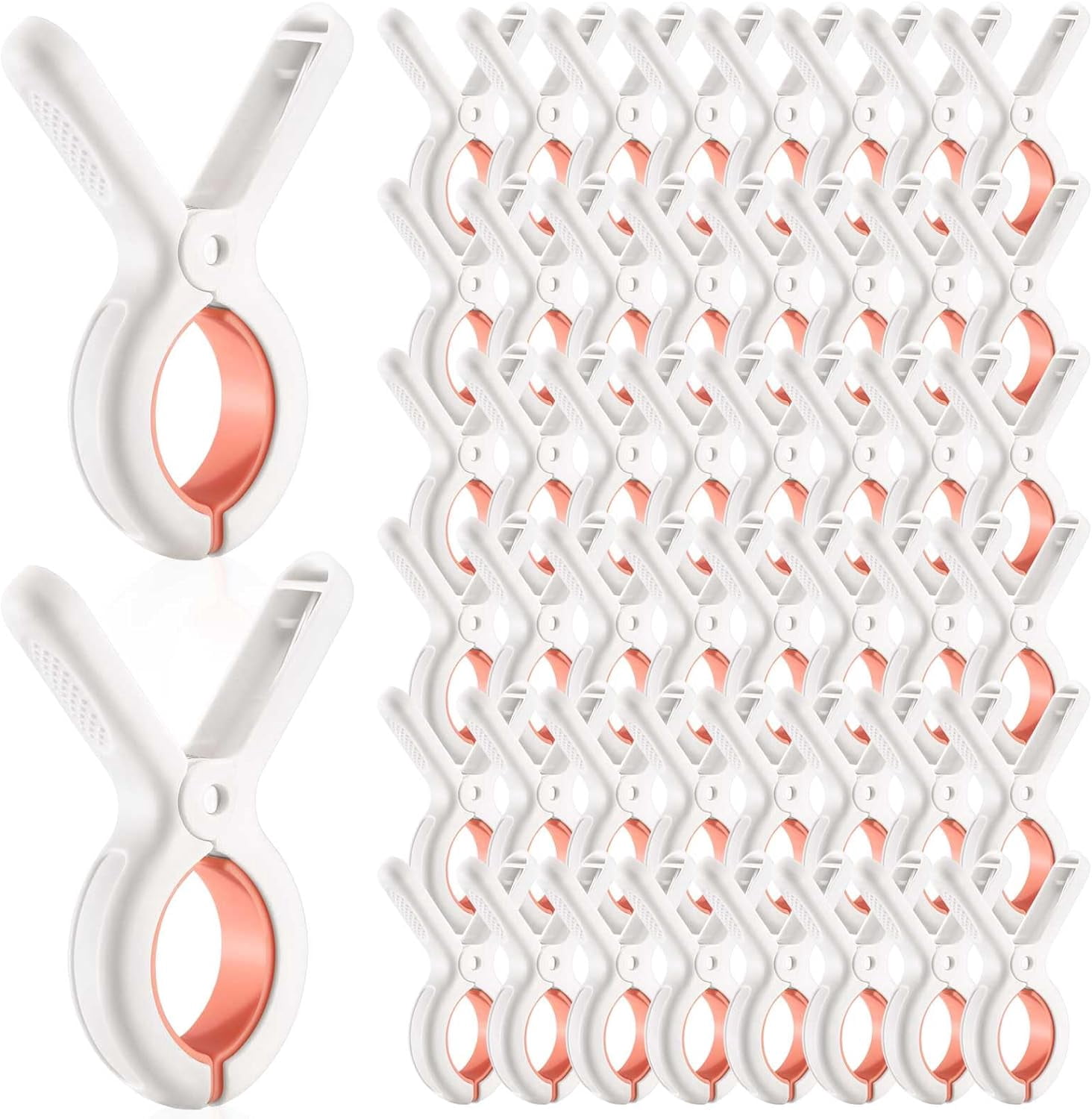 48 Pcs Beach Towel Clips Strong Plastic Clothes Pins Pool Beach Chair ...