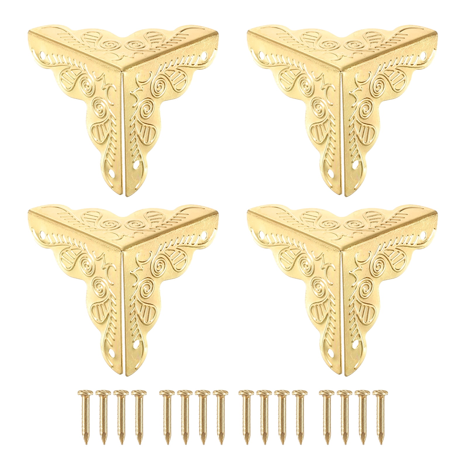 48 Pcs Box Edge Guard, 25mm Decorative Box Corner Cover, Vintage Stair ...