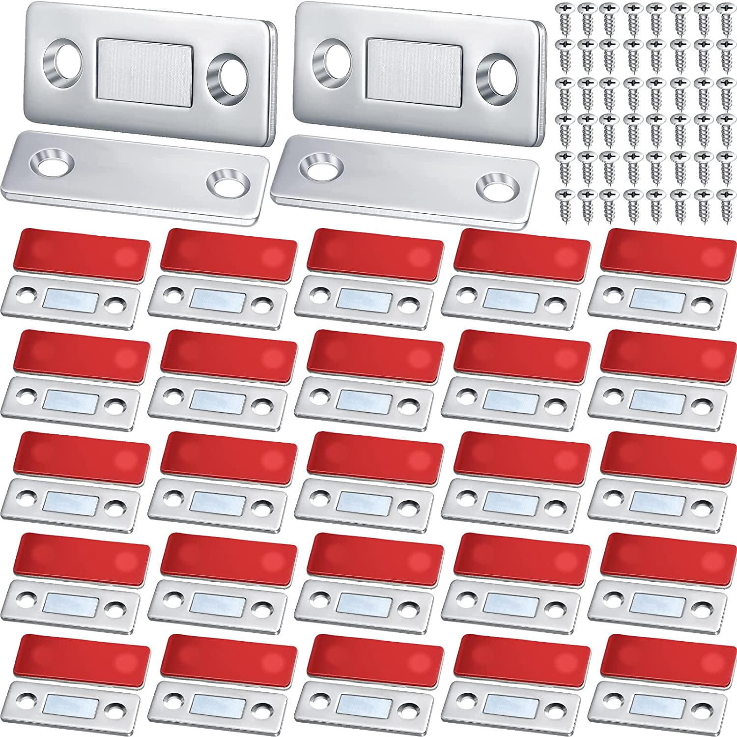 48 Pcs Cabinet Magnetic Catch Ultra Thin Magnetic Door Catch Adhesive ...