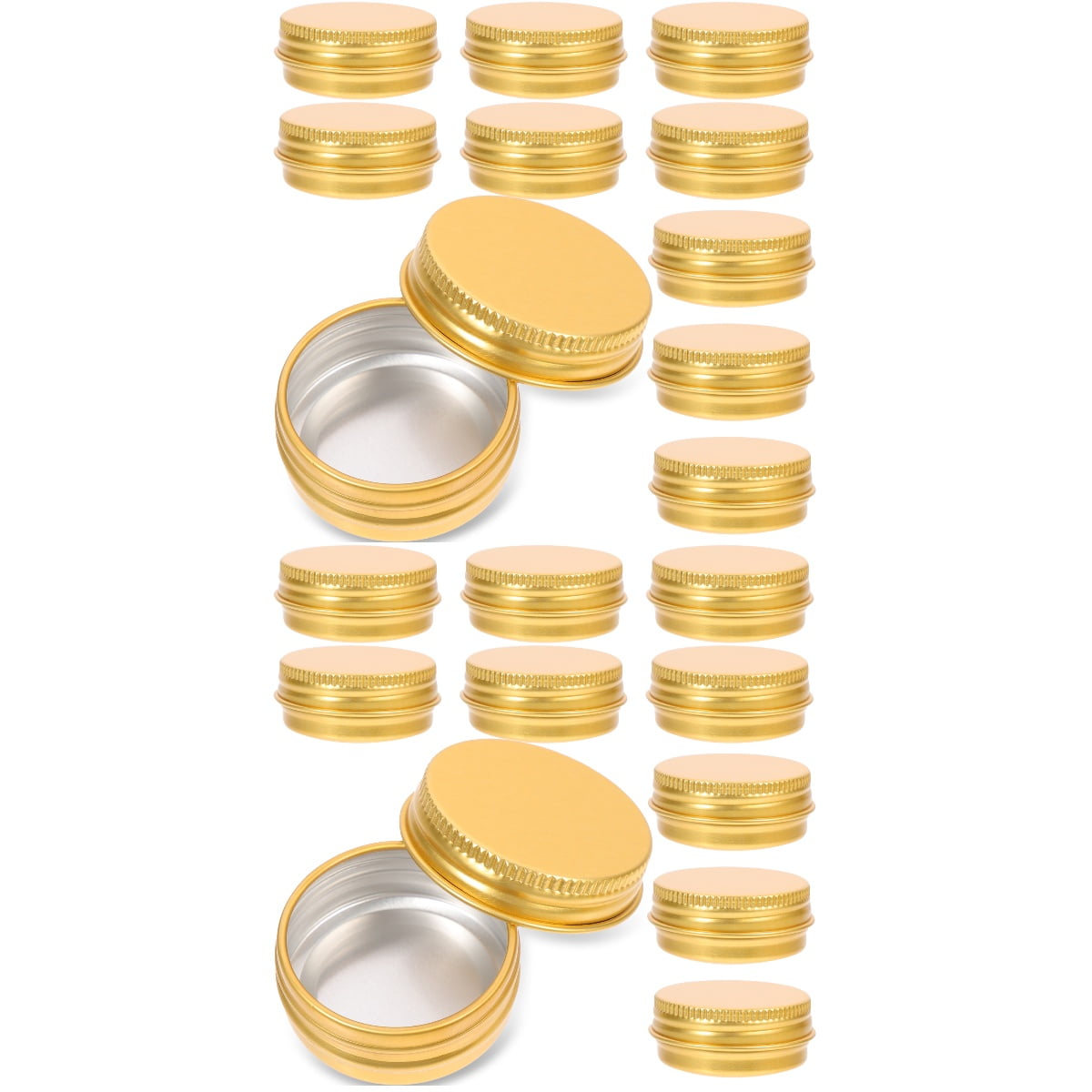 48 Pcs Candle Jar Lip Balm Containers Salve Containers Aluminium ...
