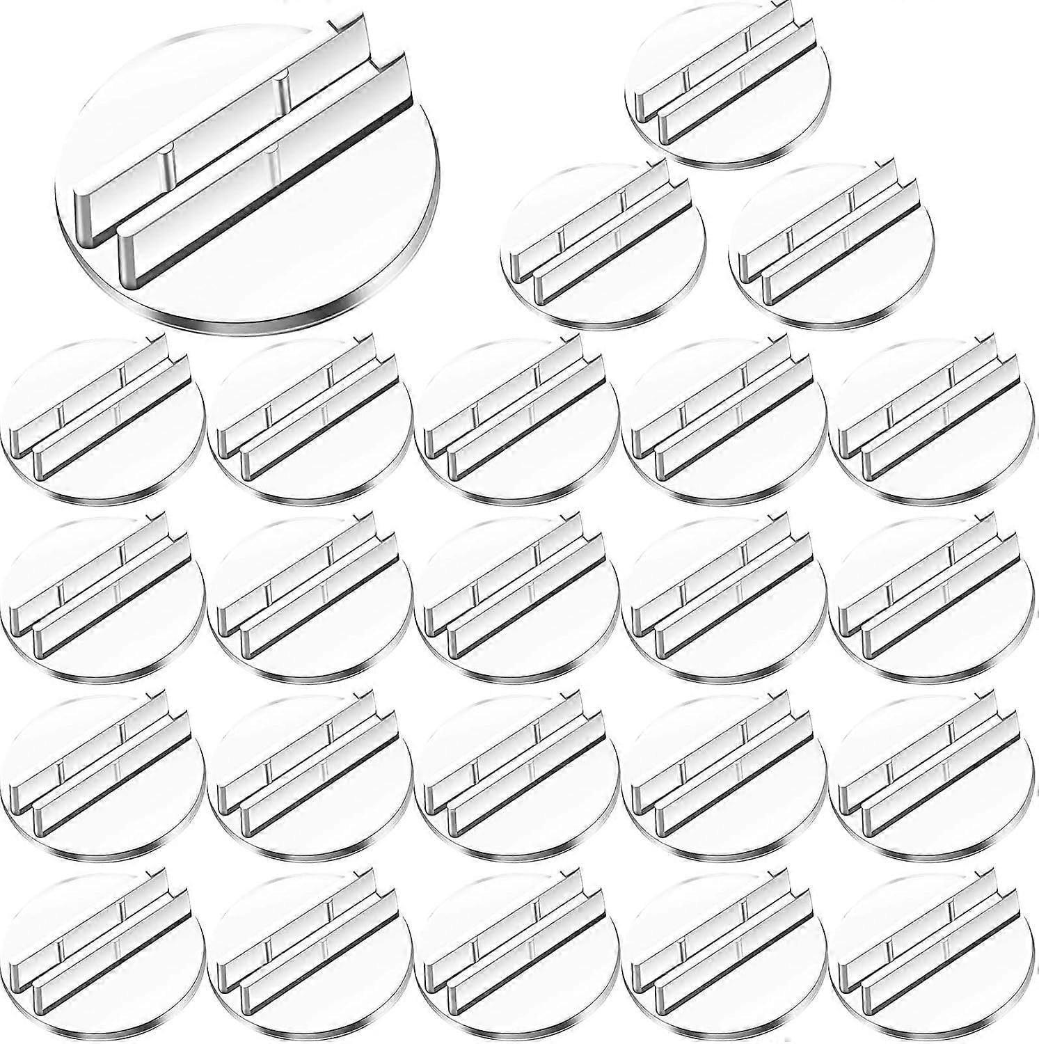 48 Pcs Card Stand Translucent Paper Miniature Bases Paper Board Plastic ...