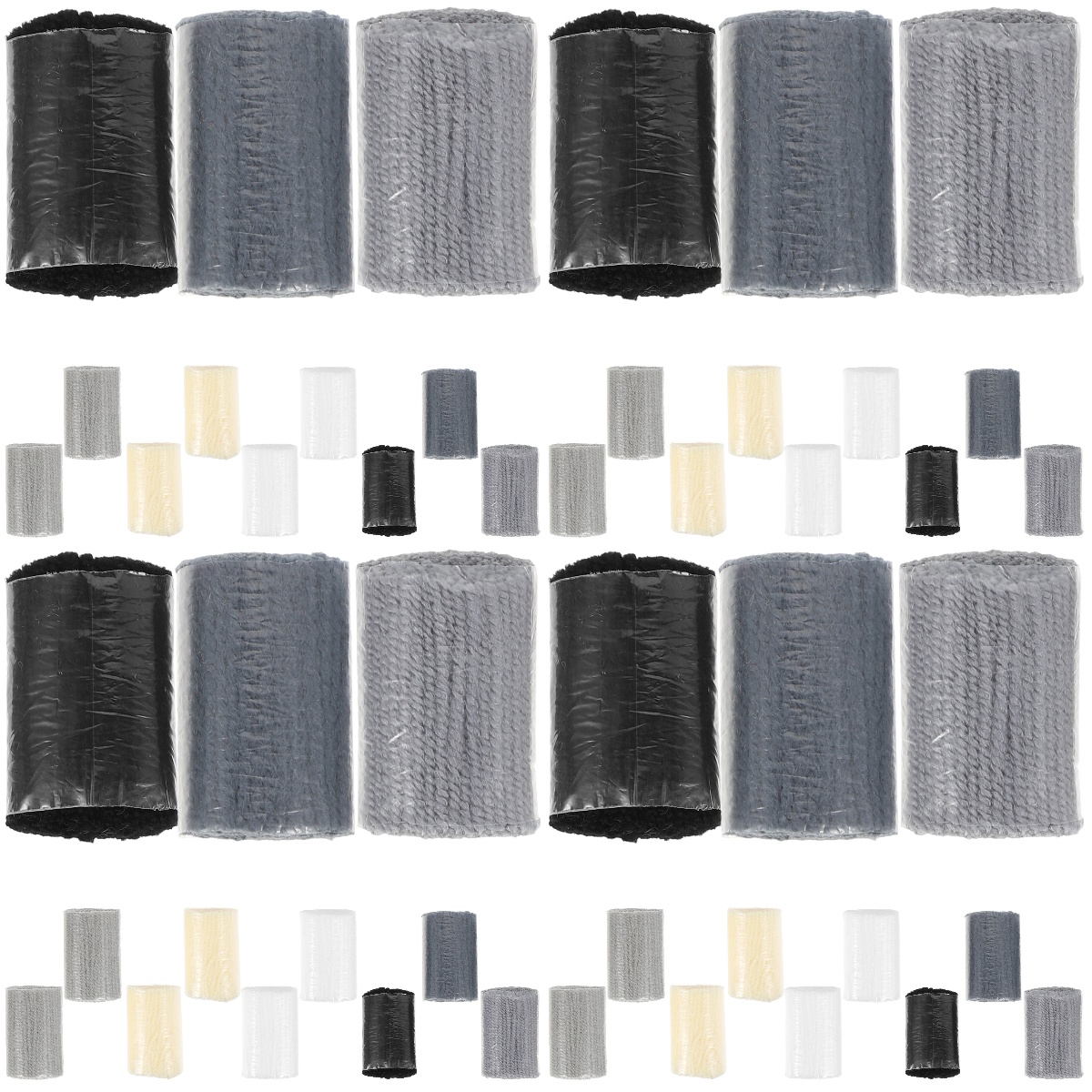 48 Pcs Carpet Embroidery Yarn Crochet Hook Rug Yarn Multicolored Yarn ...