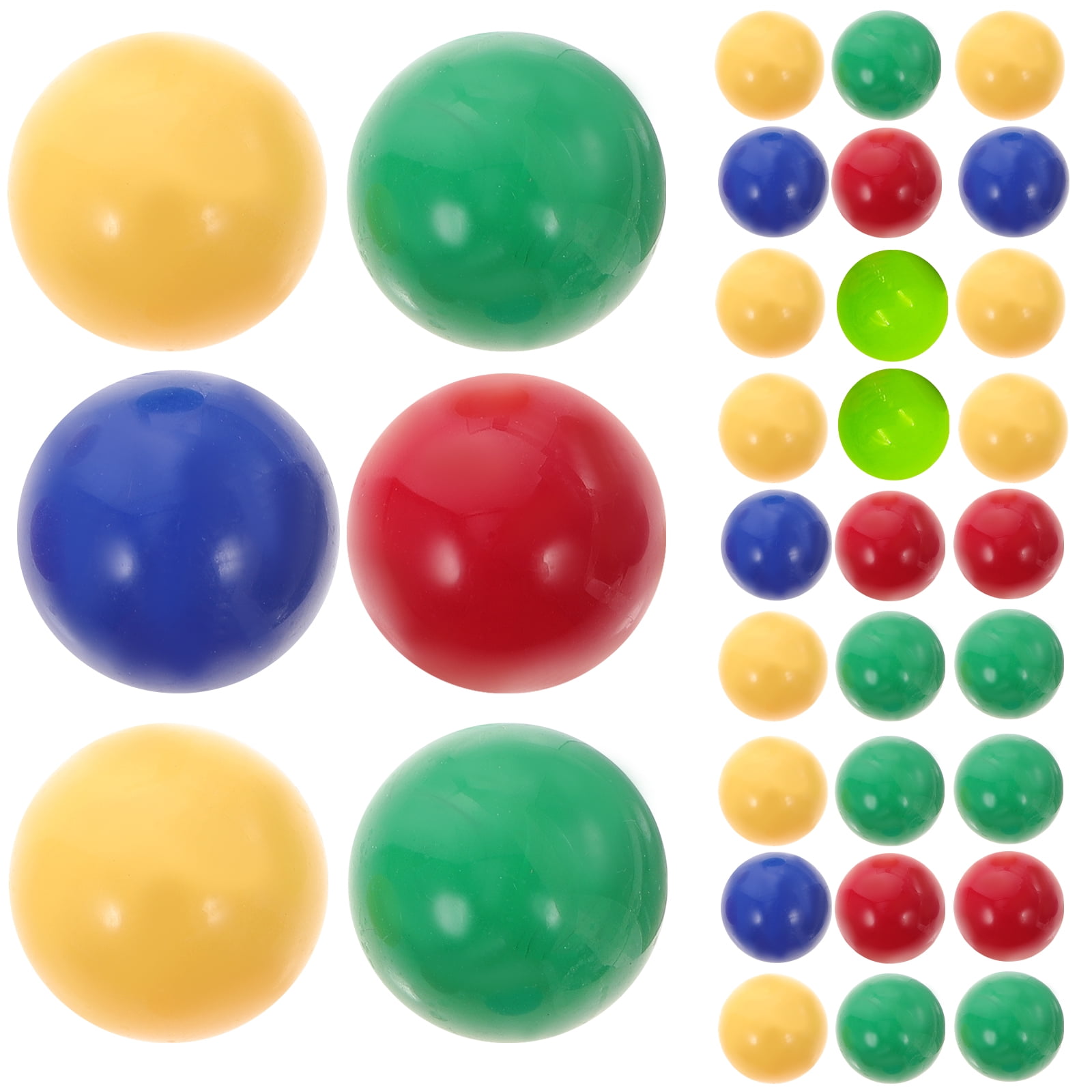 48 Pcs Croquet Colored Solid Ball Game Replacement Marbles Child ...