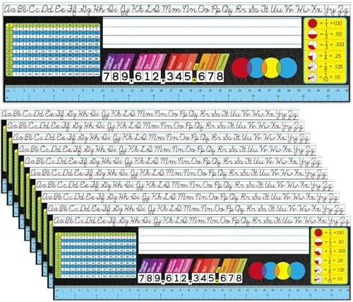 48 Pcs Desk Name Tags for Classroom Multipurpose Cursive Letters ...