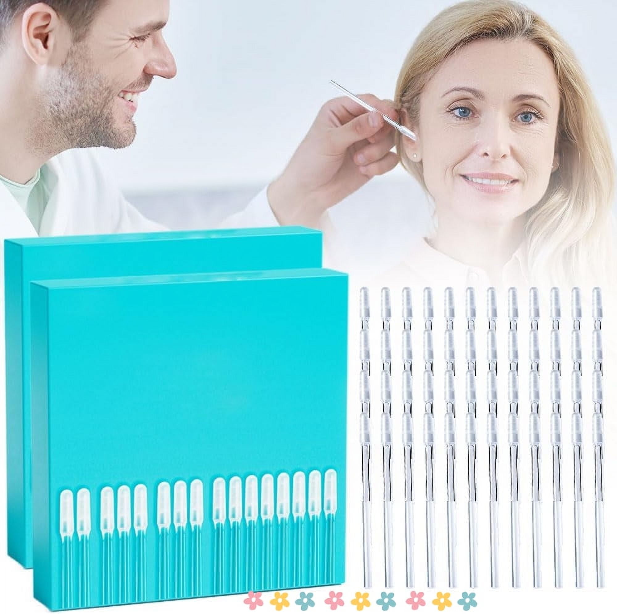 48 Pcs Earwax Removal Adhesive Swabs, 2025 New Reusable Ear Wax Removal ...