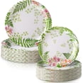 48 Pcs Fern Garden Plates Set Include 9 Inch and 7 Inch Spring ...