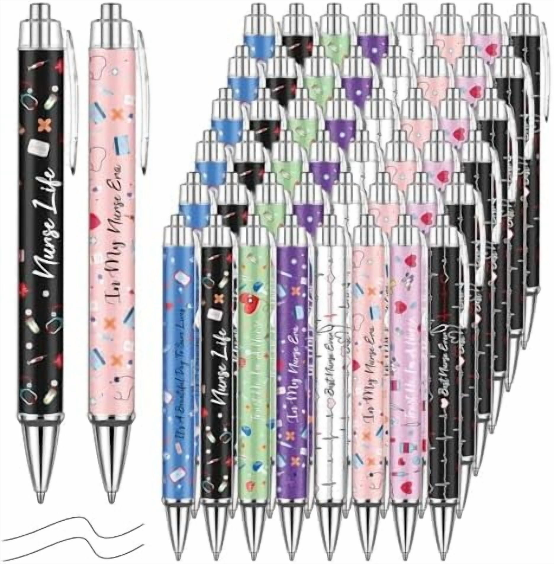 48 Pcs Funny Nurse Pens Bulk Lovely Cartoon Cute Retractable Nursing ...