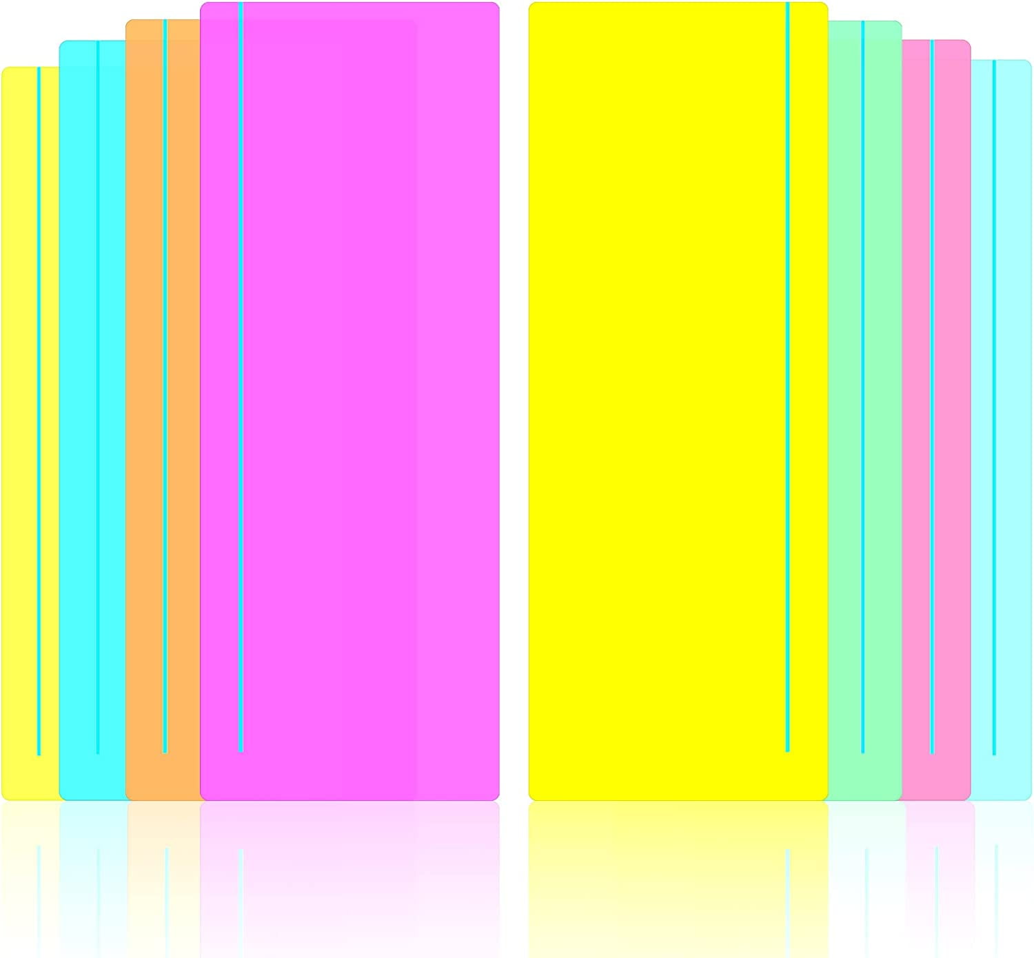 48 Pcs Guided Reading Highlight Strips Colored Overlays Bookmark ...