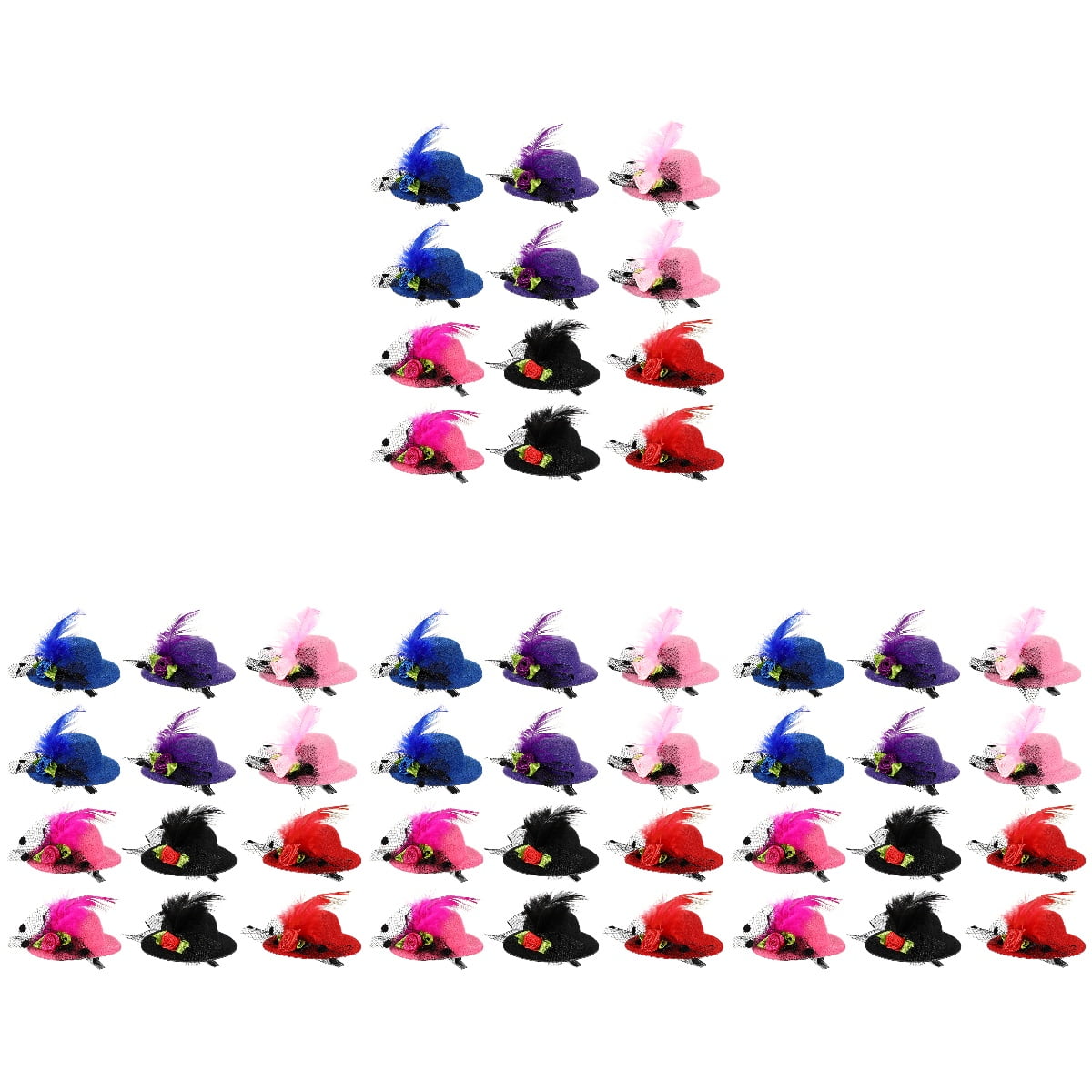 48 Pcs Hair Barrette Kids Barrettes for Mini Fascinator Girls ...