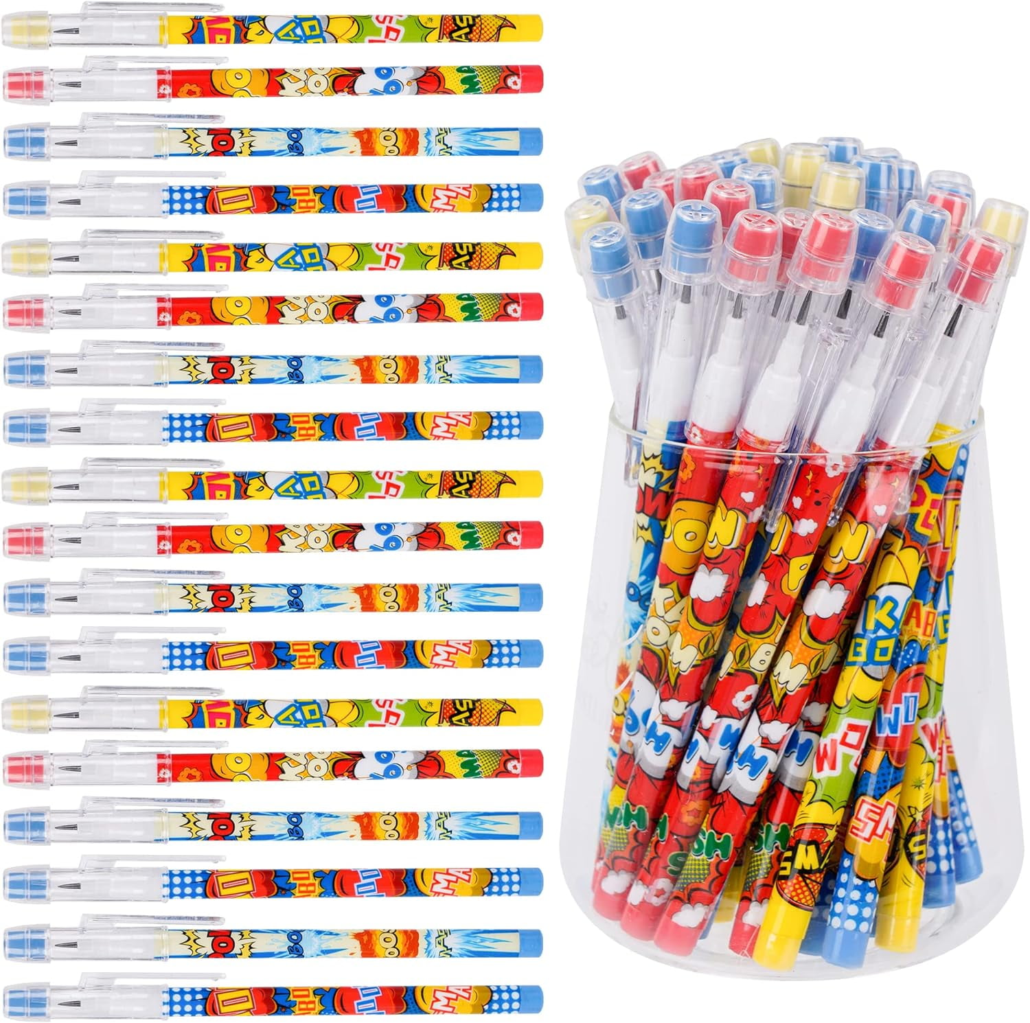 48 Pcs Hero Pencils Translucent Pencil Multipoint Non Sharpening ...
