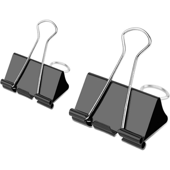 48 Pcs Large and Extra Large Binder Clips, 2 Inch Length (24 Pcs) and 1 ...