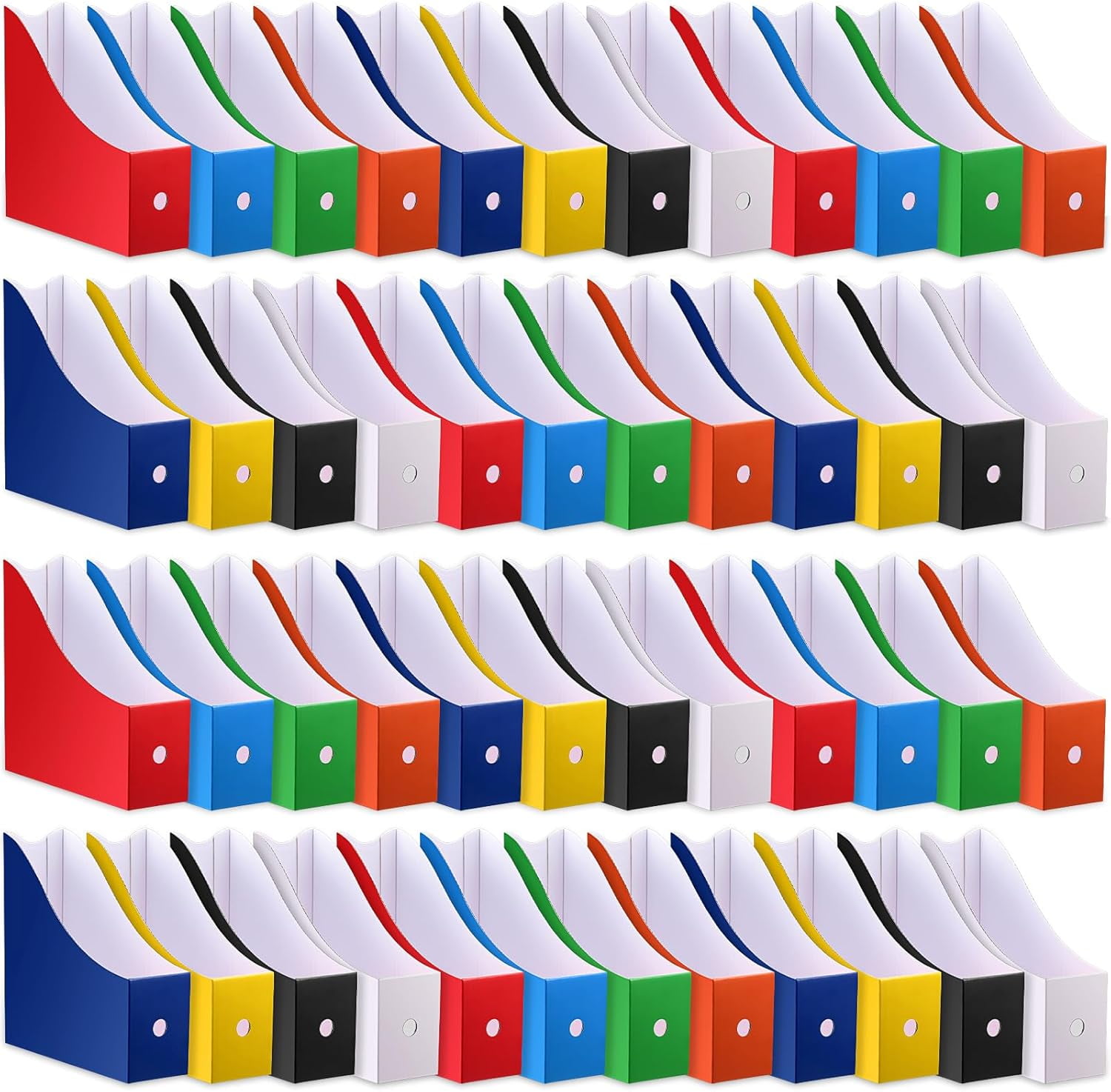 48 Pcs Magazine File Holder Magazine Holder Bulk Foldable Cardboard ...