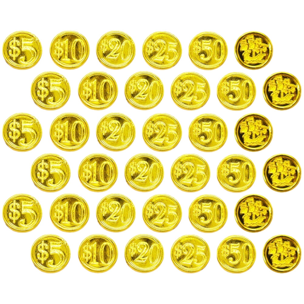 48 Pcs Mini Coins Gold Tiny Toy Pirate Themed Toys Props Baby - Walmart.com