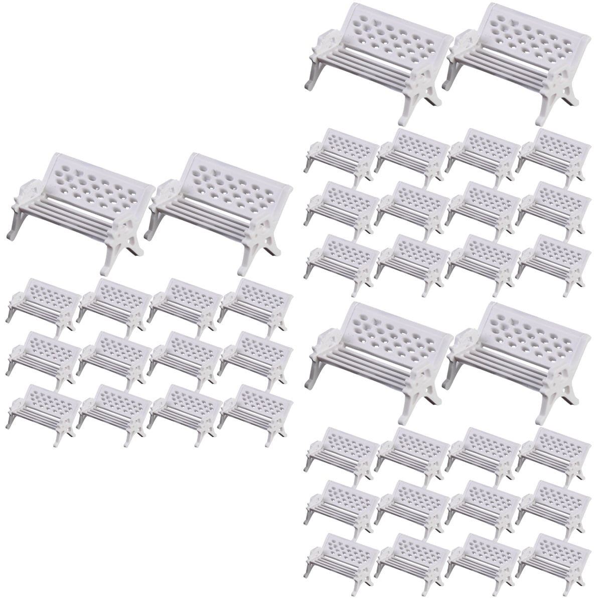 48 Pcs Mini House Bench Models Decorative Realistic Bench Models ...