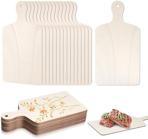 48 Pcs Mini Wooden Cutting Board with Handle Small Charcuterie Boards ...