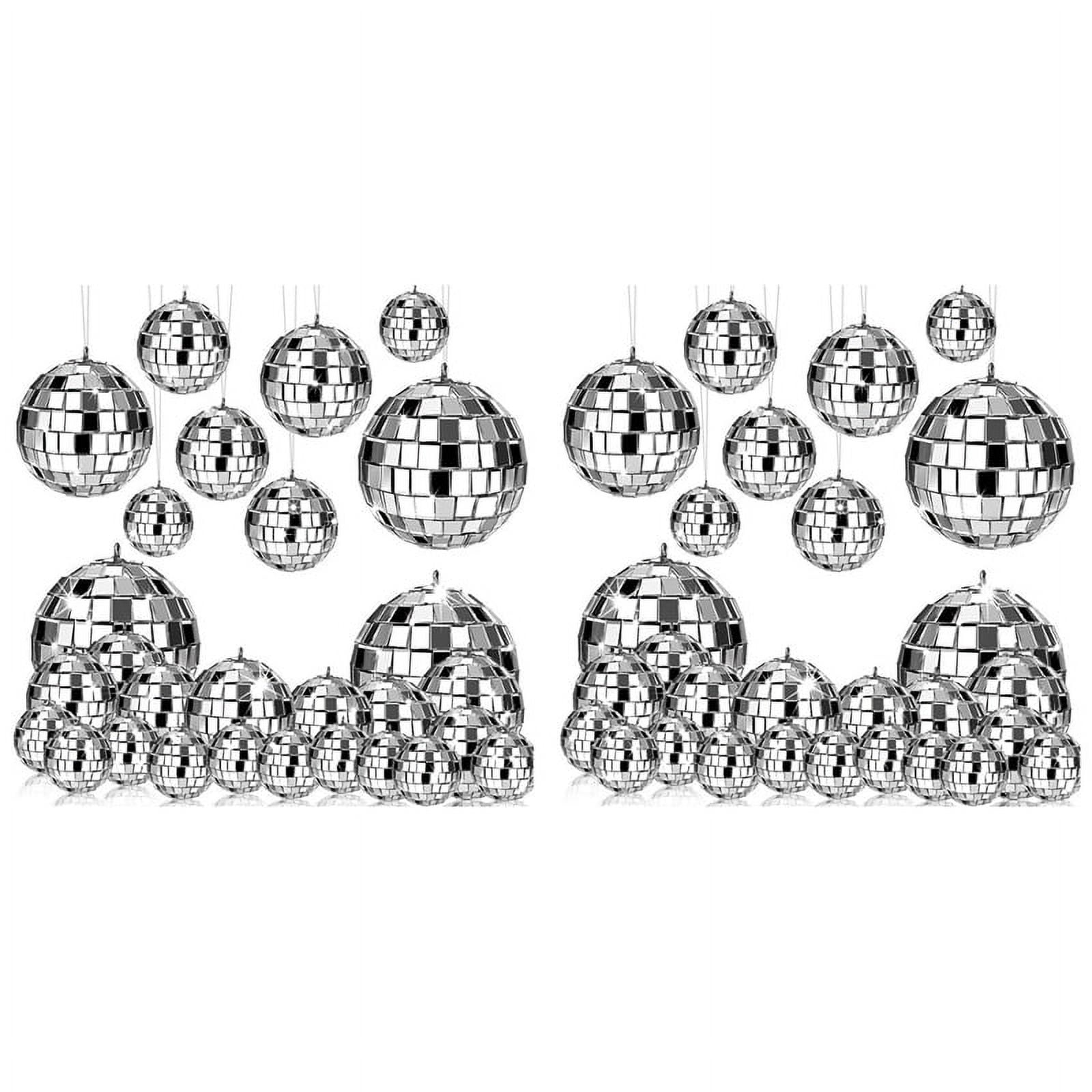 48 Pcs Mirror Disco Hanging, Glass Disco Decor, Disco Decorations, for ...