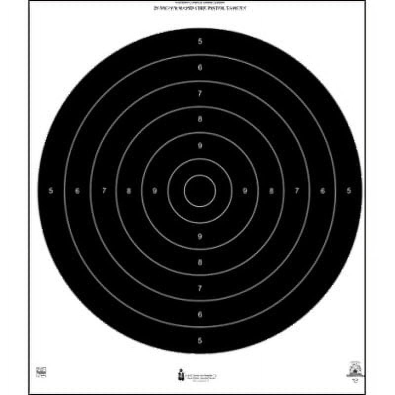 48 Pcs, Official NRA International 25-Meter Rapid Fire Pistol Target (B ...