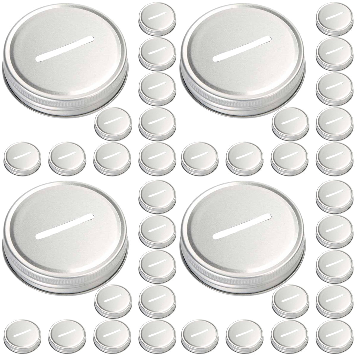 48 Pcs Piggy Bank Coin Lid Jars Round Jar Lids Canning Jar Lids Storage ...
