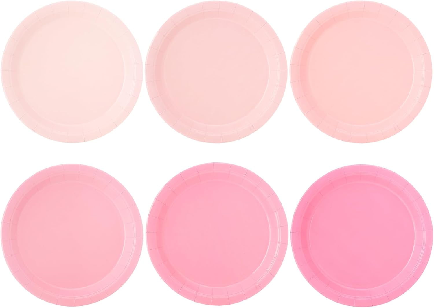 48 Pcs Pink Party Disposable Paper Plates, 9" Cute Pink Dessert Baby ...