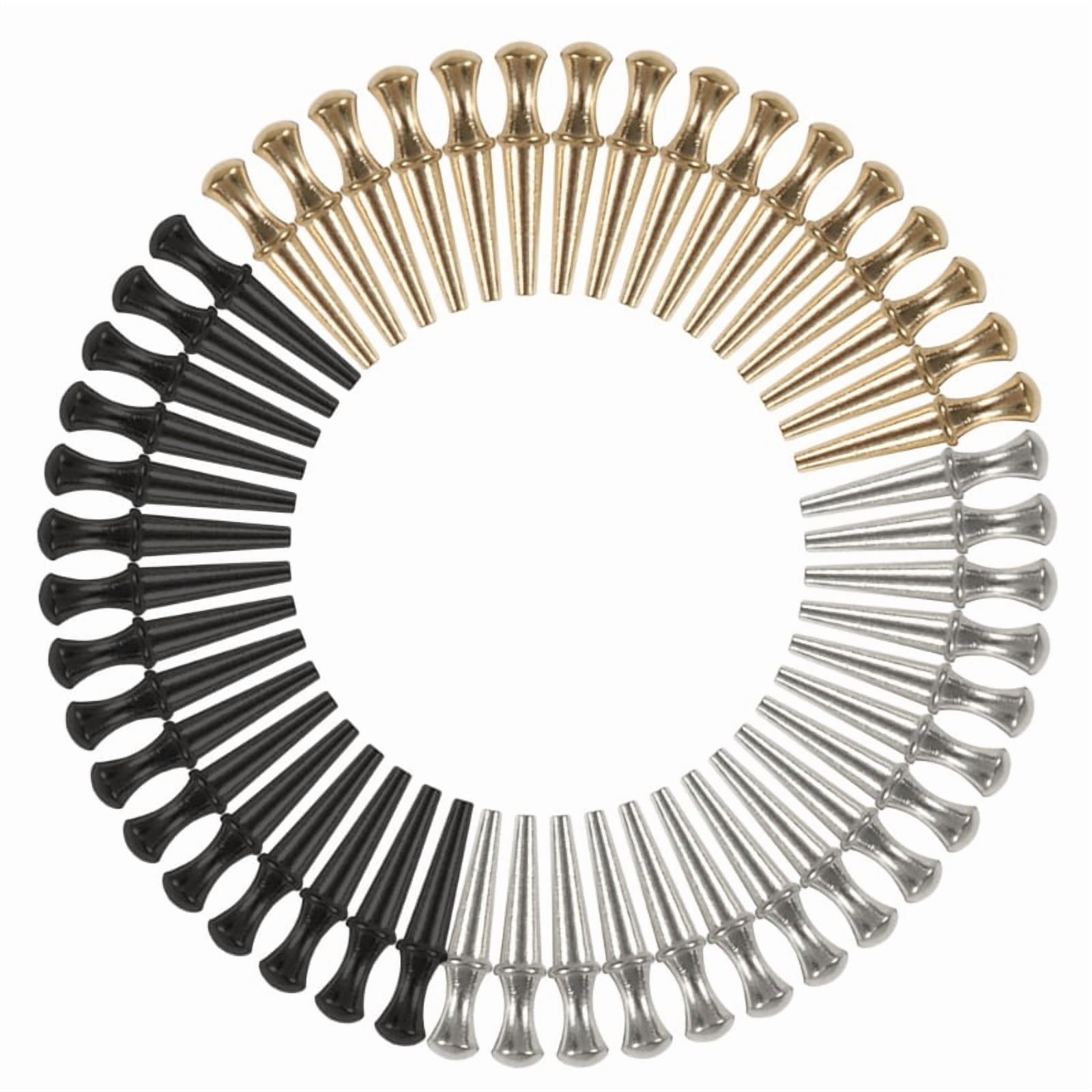 48 Pcs Portable Metal Cribbage Pegs Tapered Designs Cribbage Board Pins ...
