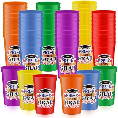 48 Pcs Preschool Graduation Cups 12oz Grad Cups 2025 Disposable Plastic ...