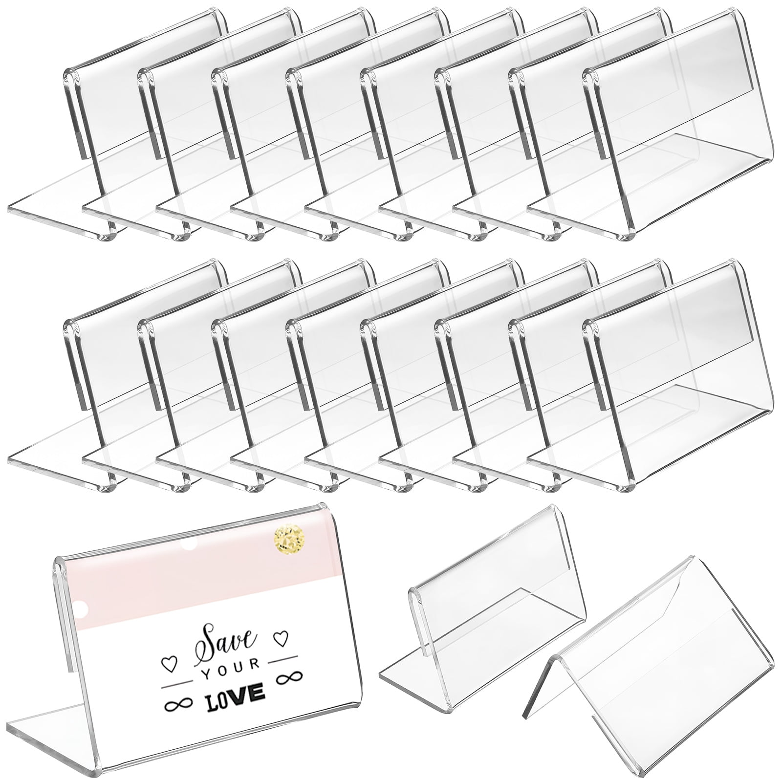 48 Pcs Pricegun Wedding Ceremony of Name Tag Table Holder Standing Sign ...