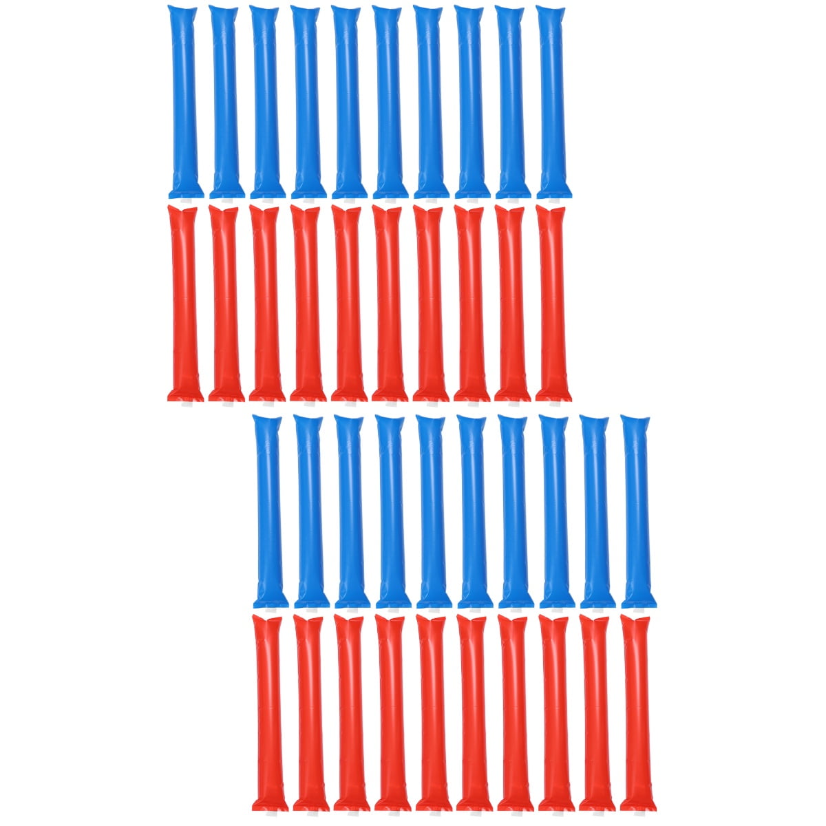 48 Pcs Red Balloons Spirit Boom Sticks Clapper Kids Whistle Toys Sports ...