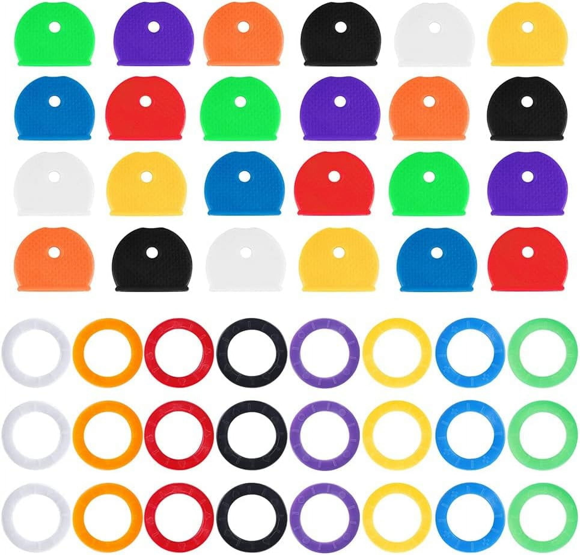 48 Pcs Set Flexible Key Covers Rubber Keycaps Caps Key Toppers Coloured ...