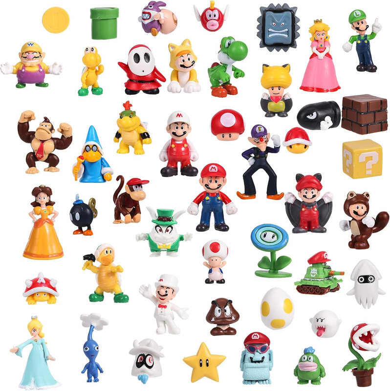 Super Mario 2.5 inch Action Collectible Playset - Iconic Characters 5 ...