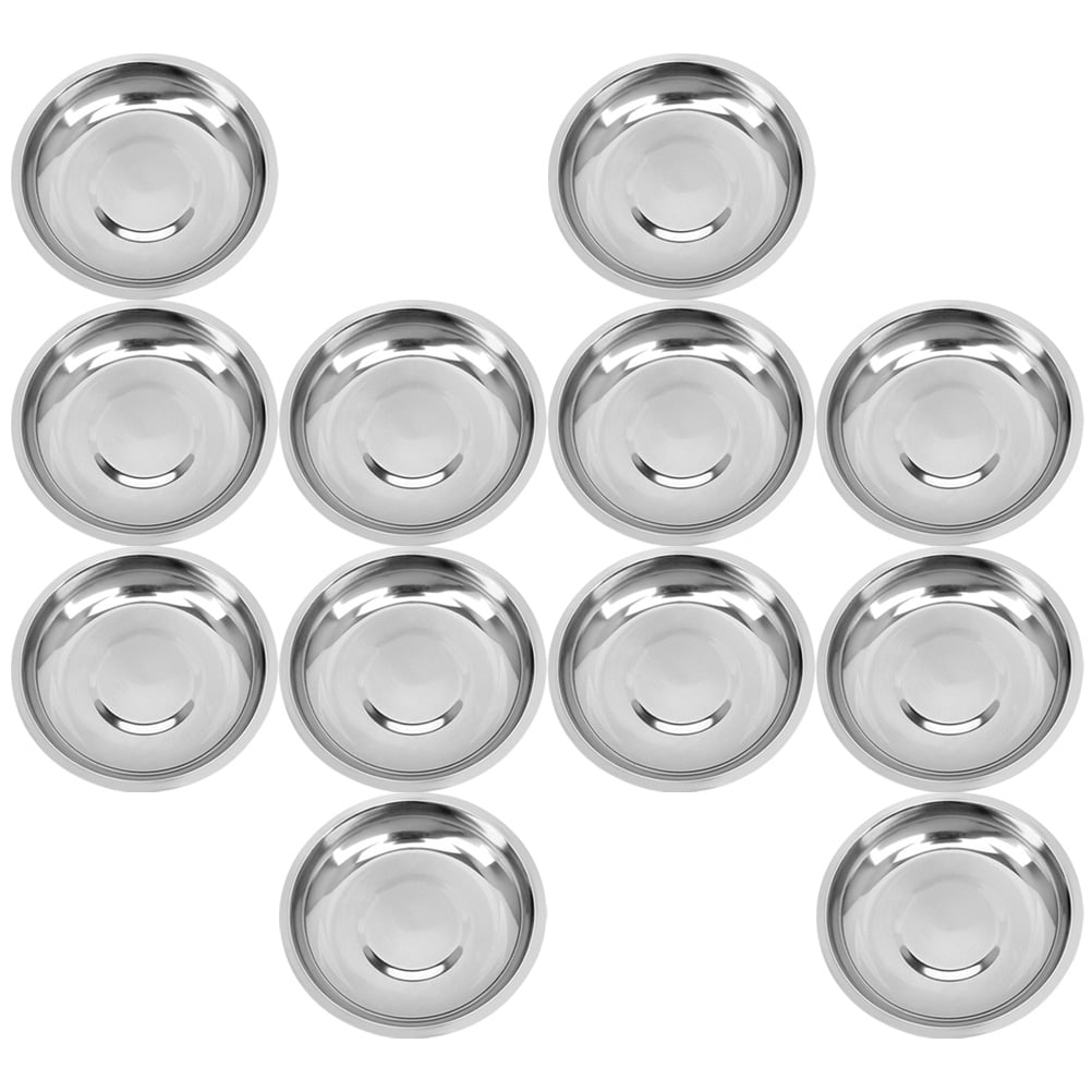 48 Pcs Stainless Steel Seasoning Dishes Sauce Dishes Round Seasoning ...