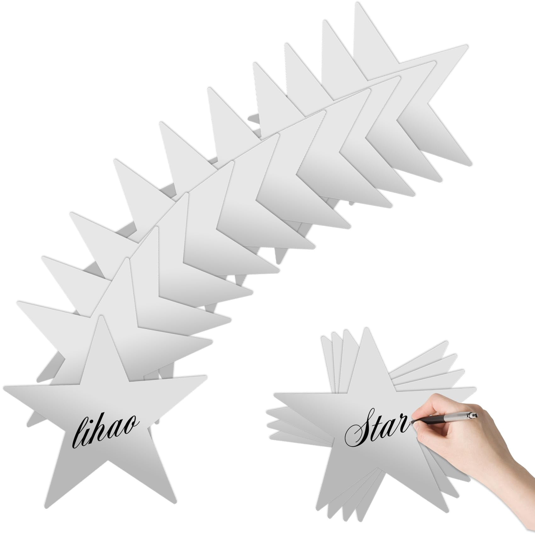 48 Pcs StarEGSC Cutouts 11 Inch Large Stars Cutouts Printed Paper Star ...