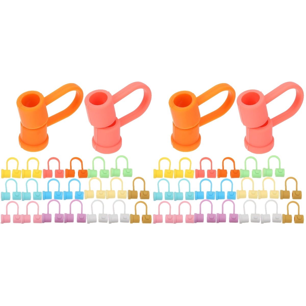 48 Pcs Straw Stopper Bulk Straws Tip Caps Drinking Cover Cartoon ...