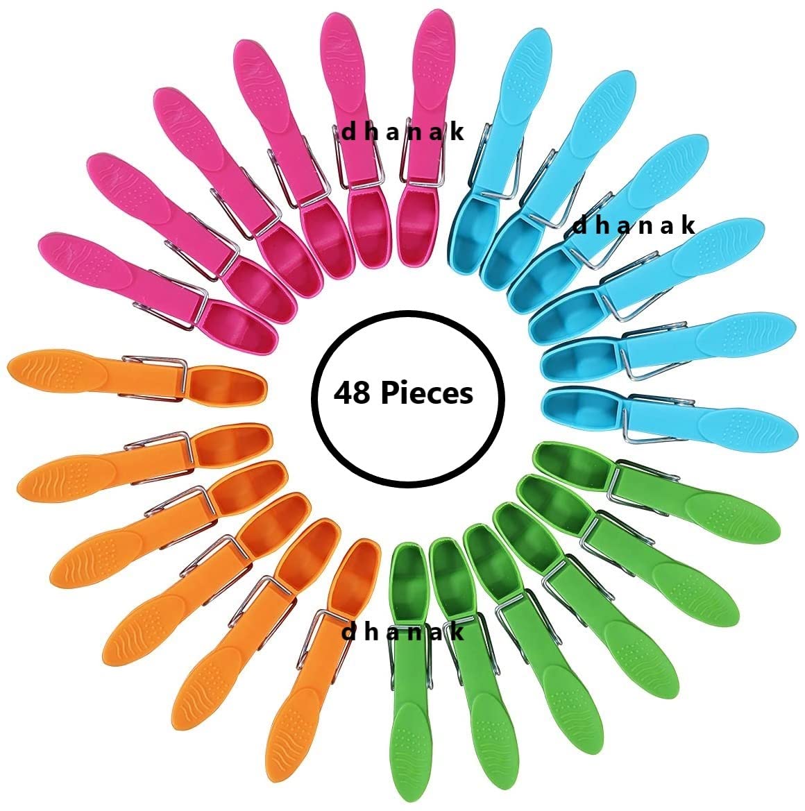 48 Pcs Strong Clothes Pins for Drying Laundry Plastic Cloth Clips ...