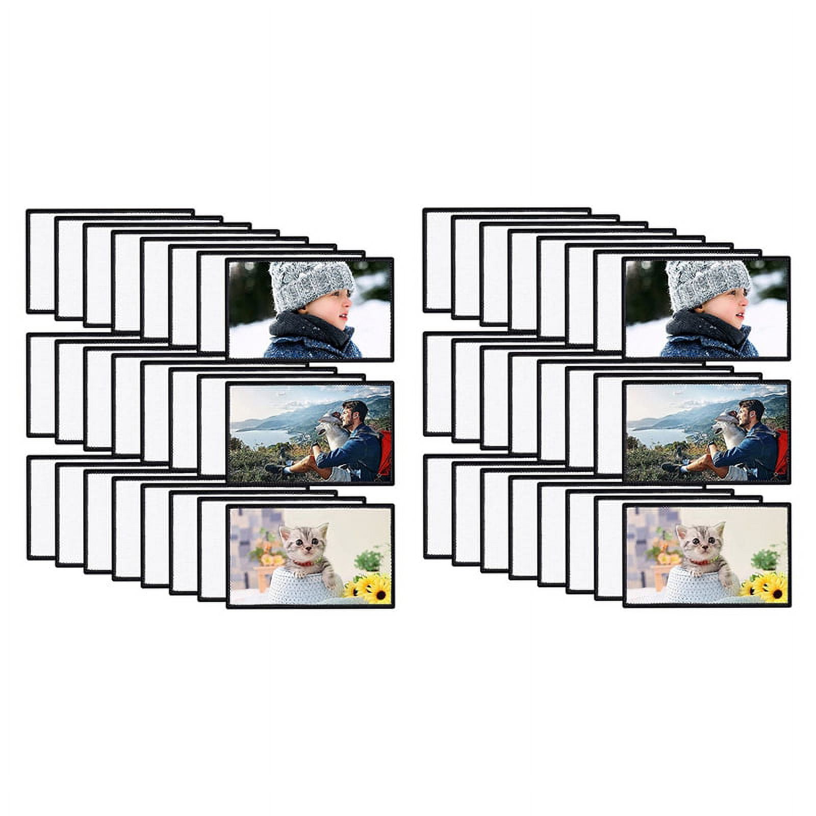 48 Pcs Sublimation Patch Blanks Fabric Iron-on Patches Sublimation ...