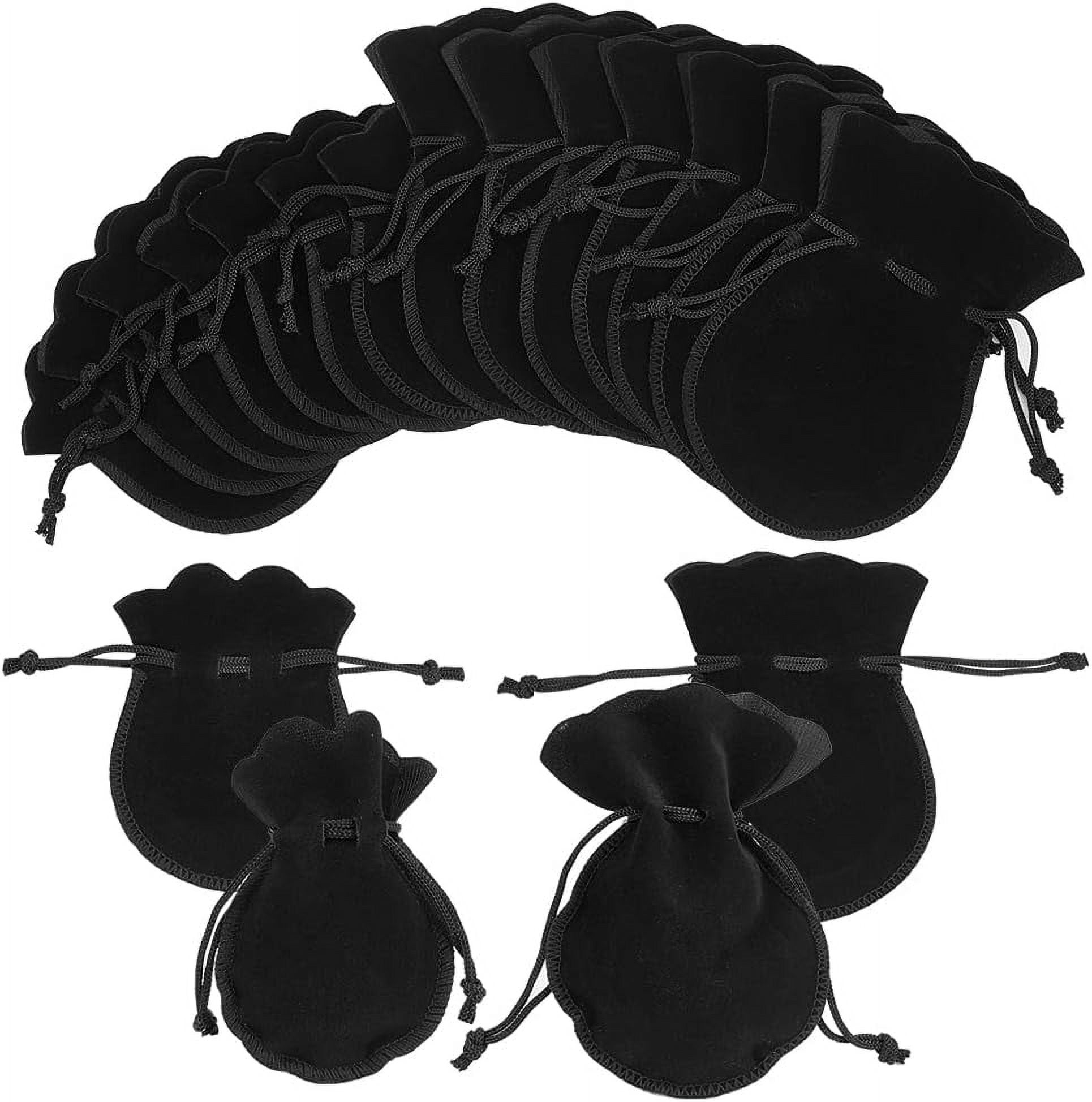 48 Pcs Velvet Cloth Drawstring Bags 3.7x3/4.7x3.5 Inch Calabash Shape ...