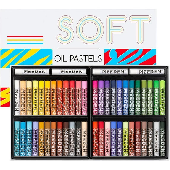 48 Pcs Vibrant Colors Soft Oil Pastels Set - Walmart.com