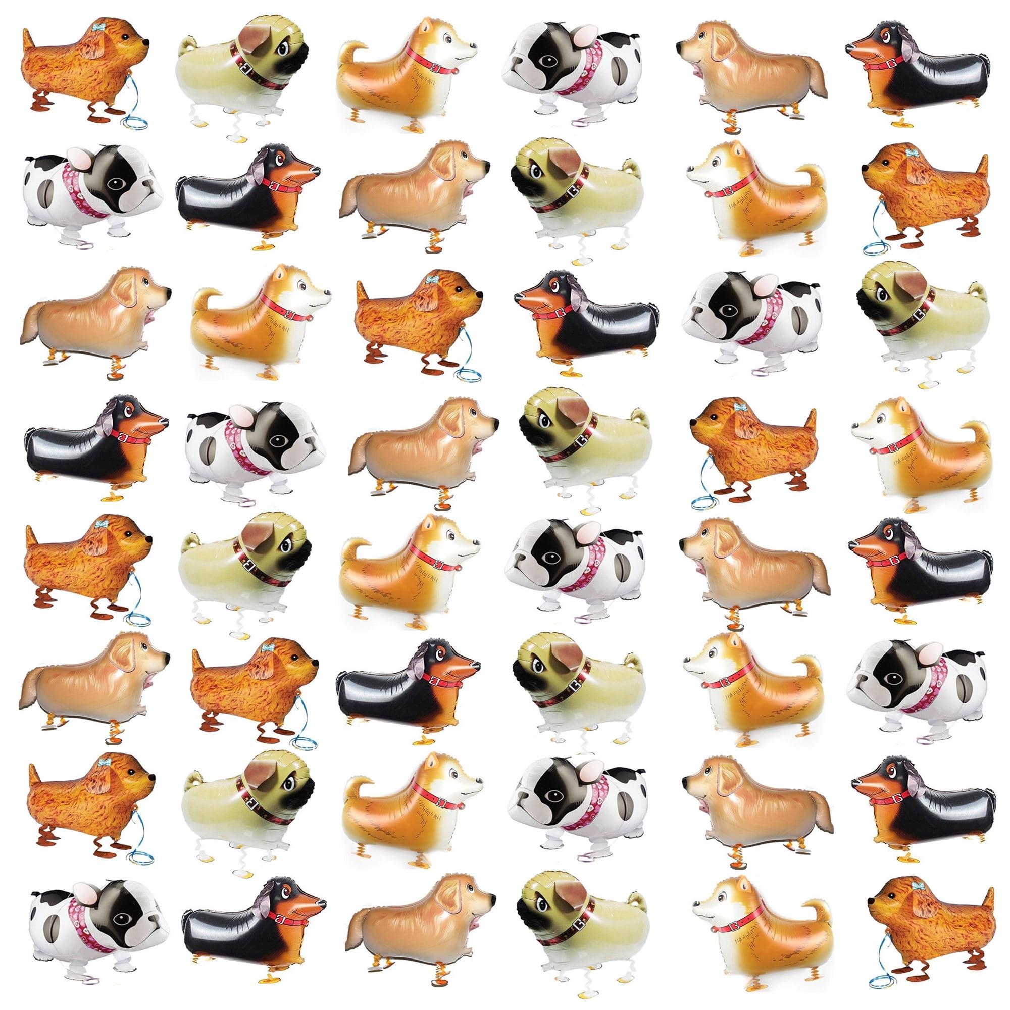 48 Pcs Walking Animal Balloons - Foil Dog Balloon for Kids, Puppy Dogs ...