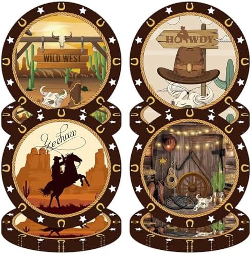 48 Pcs Western Rodeo Paper Plates - 9",Cowboy Birthday Party ...
