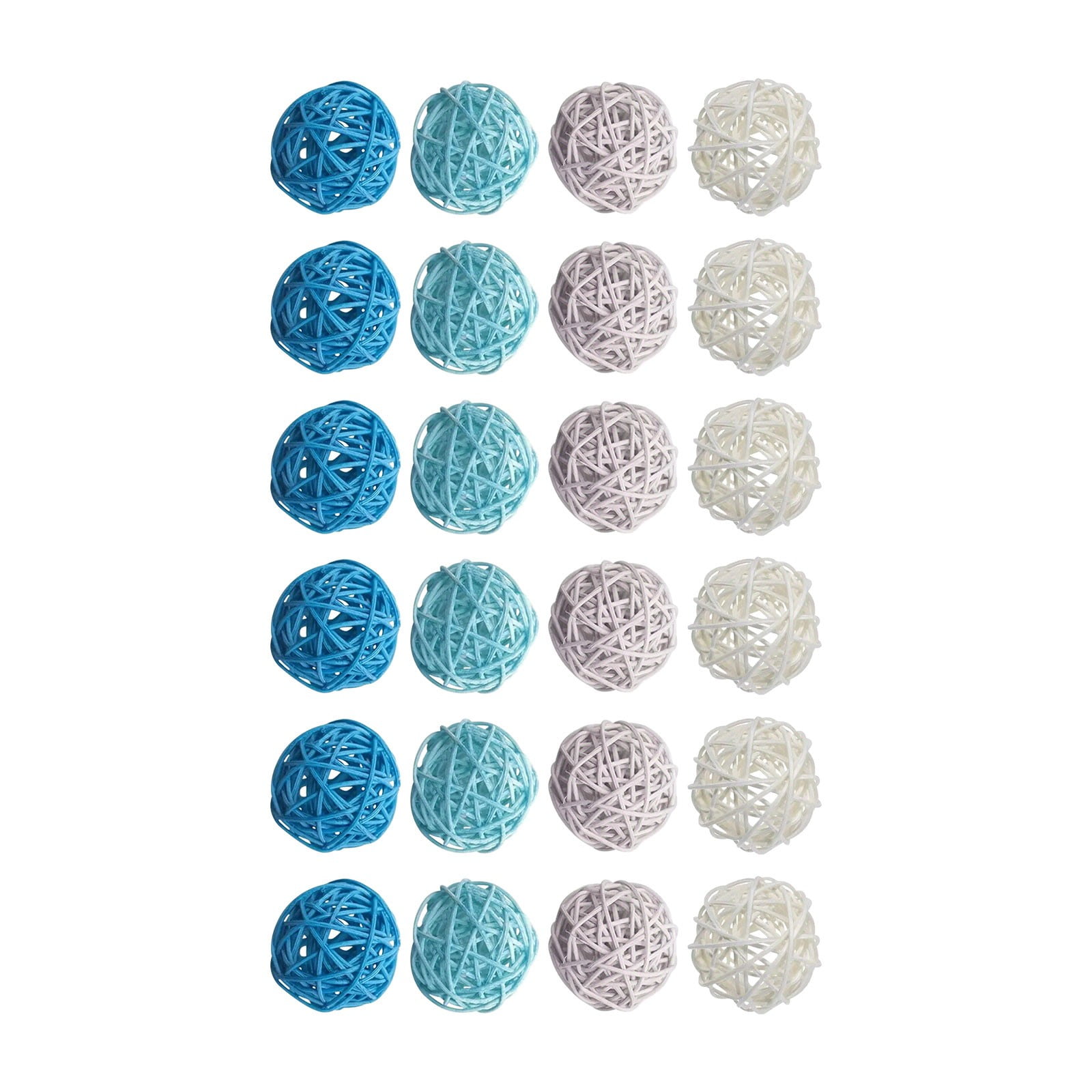 48 Pcs Wicker Decorative Balls - Colorful Natural Vase Fillers for ...