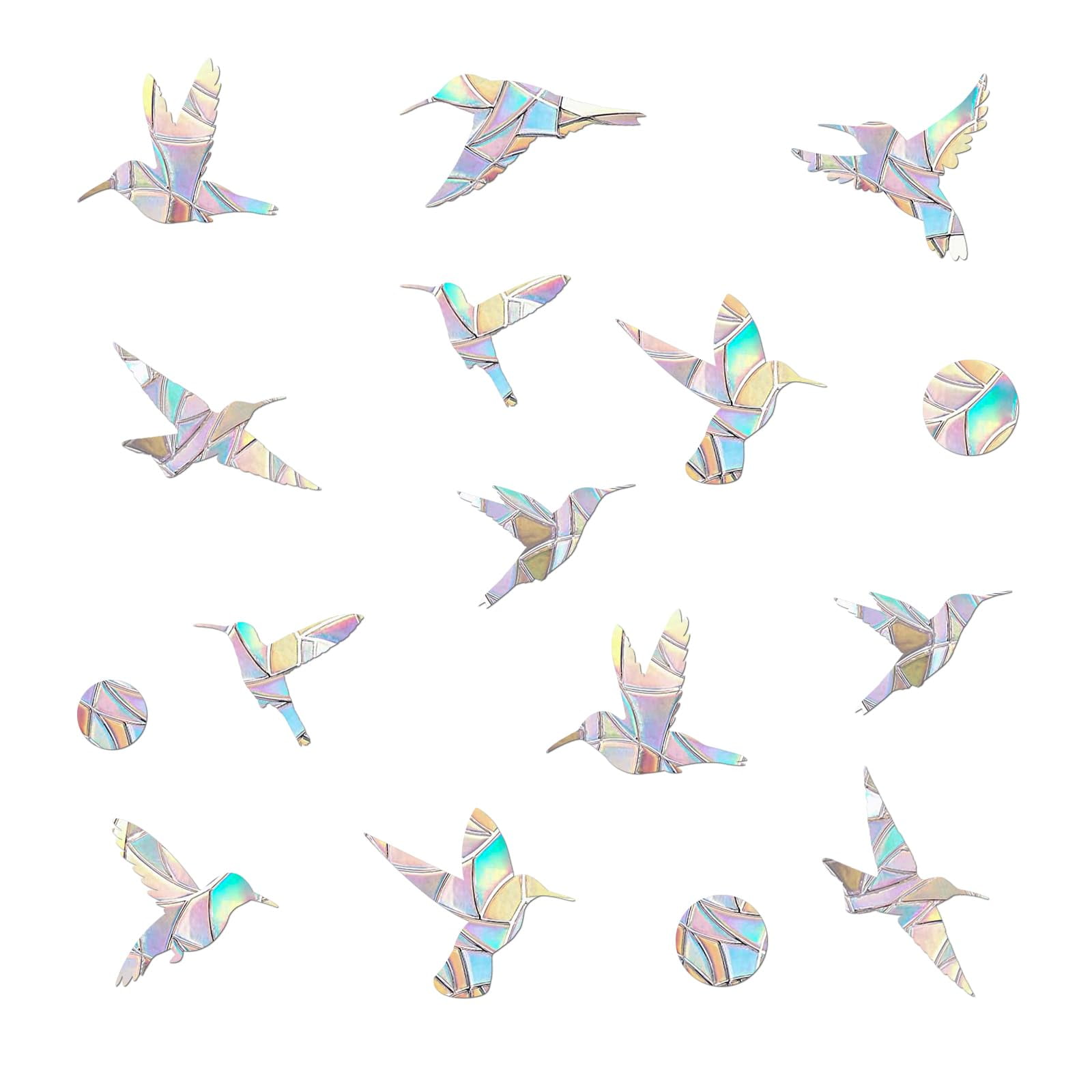48 Pcs Window Decals to Prevent Bird Strikes, Static Clings for Glass ...