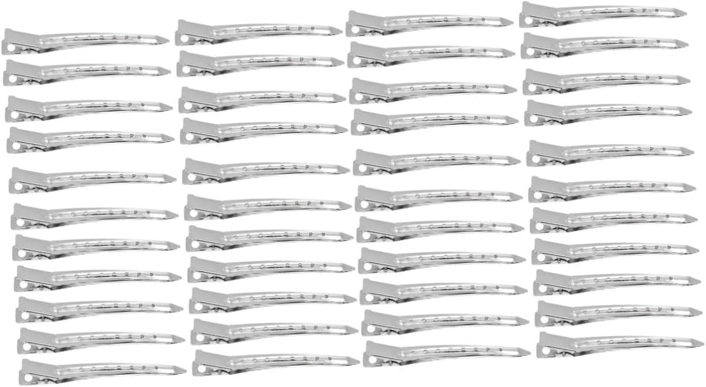 48 Pcs With Metal Duckbill Clip Silver Hair Accessories Flat Clips for ...