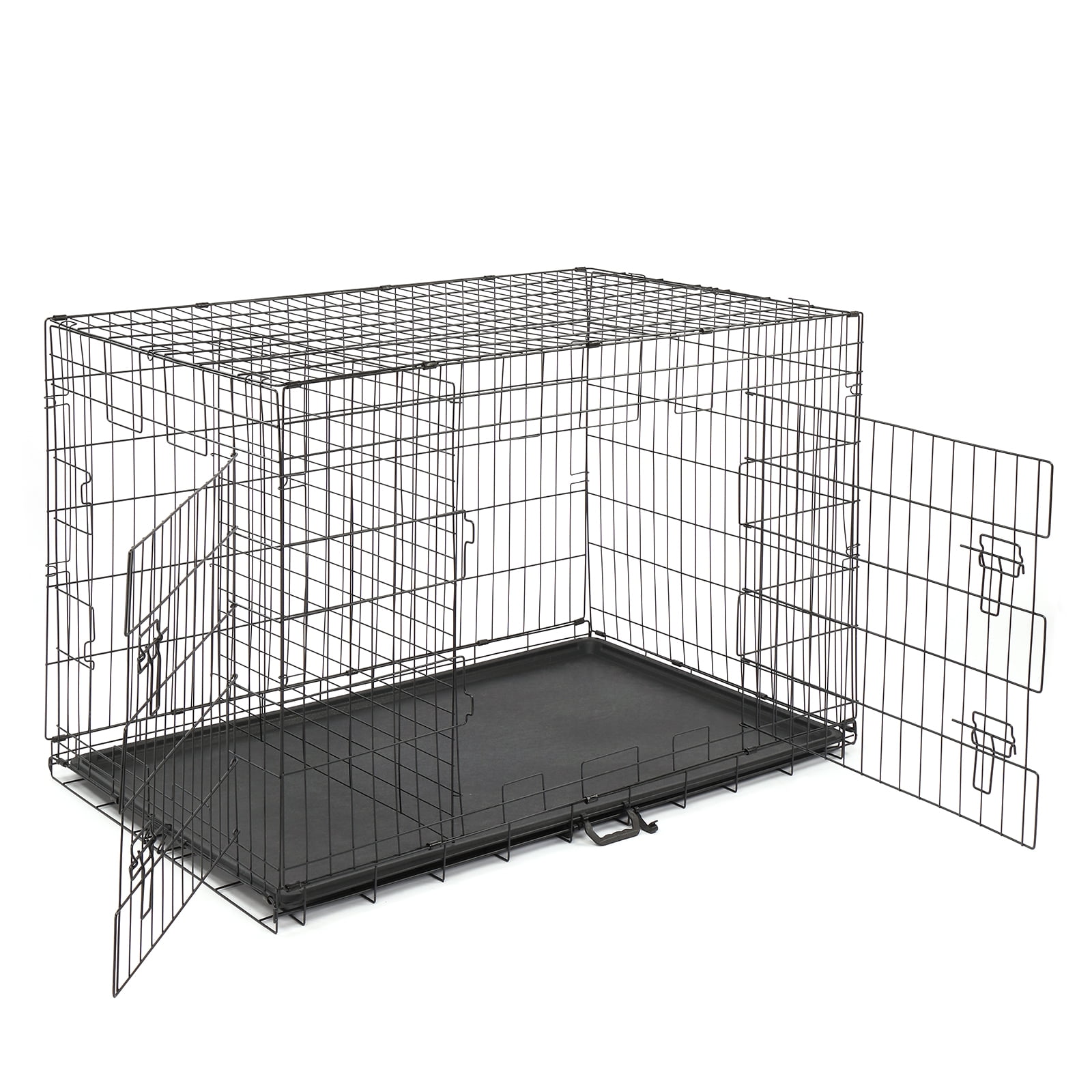 48" Pet Kennel Cat Dog Folding Steel Crate Animal Playpen Wire Metal ...