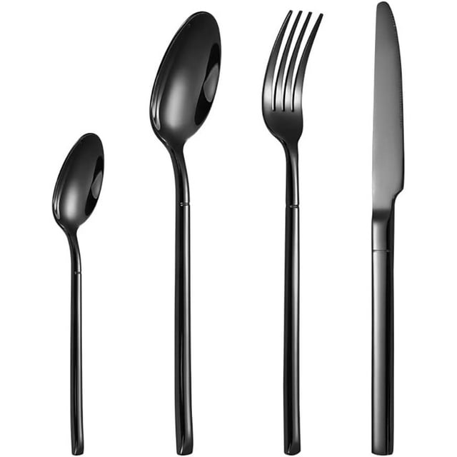 48 Piece Gold Silverware Set 12,Elegant and Luxurious Flatware Sets 18/ ...