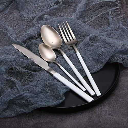 48 Piece Gold Silverware Set for 12 Durable 18/10 Stainless Steel ...