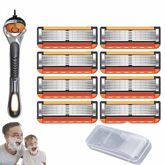 48-Piece Men's Razor Blade Replacement Set with Free Handle - Ultra ...