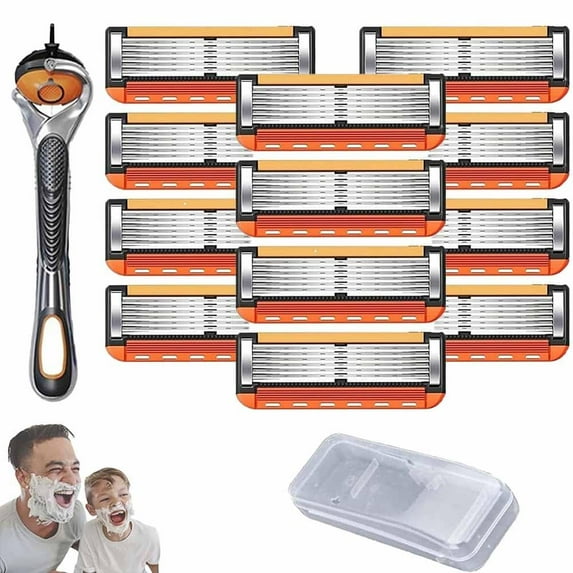 48-Piece Men's Razor Blade Replacement Set with Free Handle - Ultra ...