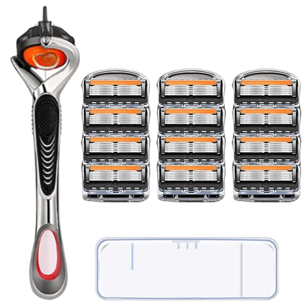 48-Piece Men's/Women Razor Blade Replacement Set with Free Handle, Long ...